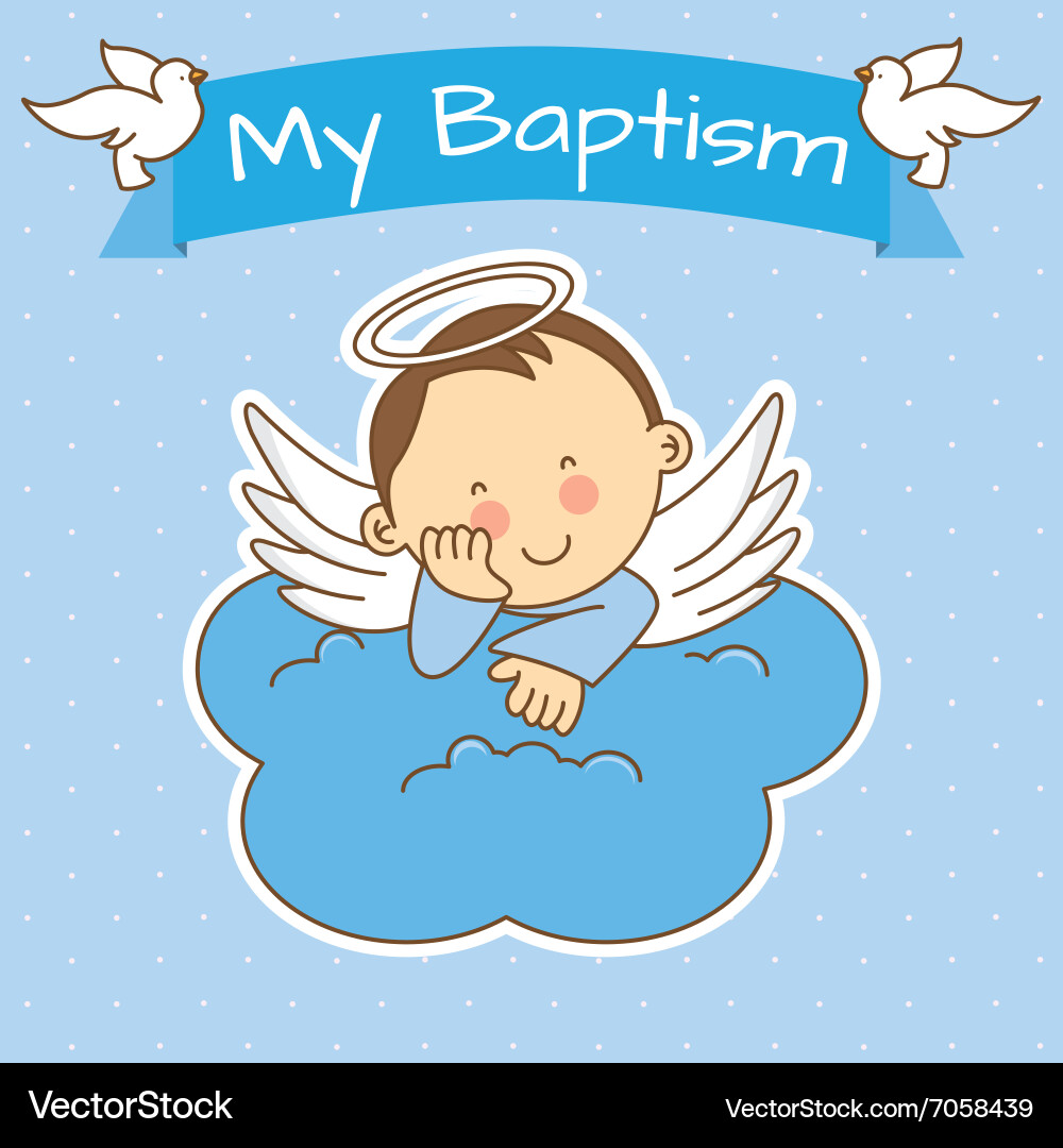 Boy baptism Royalty Free Vector Image - VectorStock
