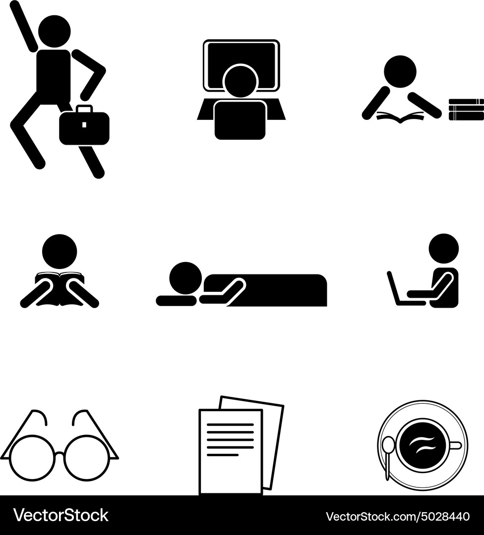 Daily life icons Royalty Free Vector Image - VectorStock