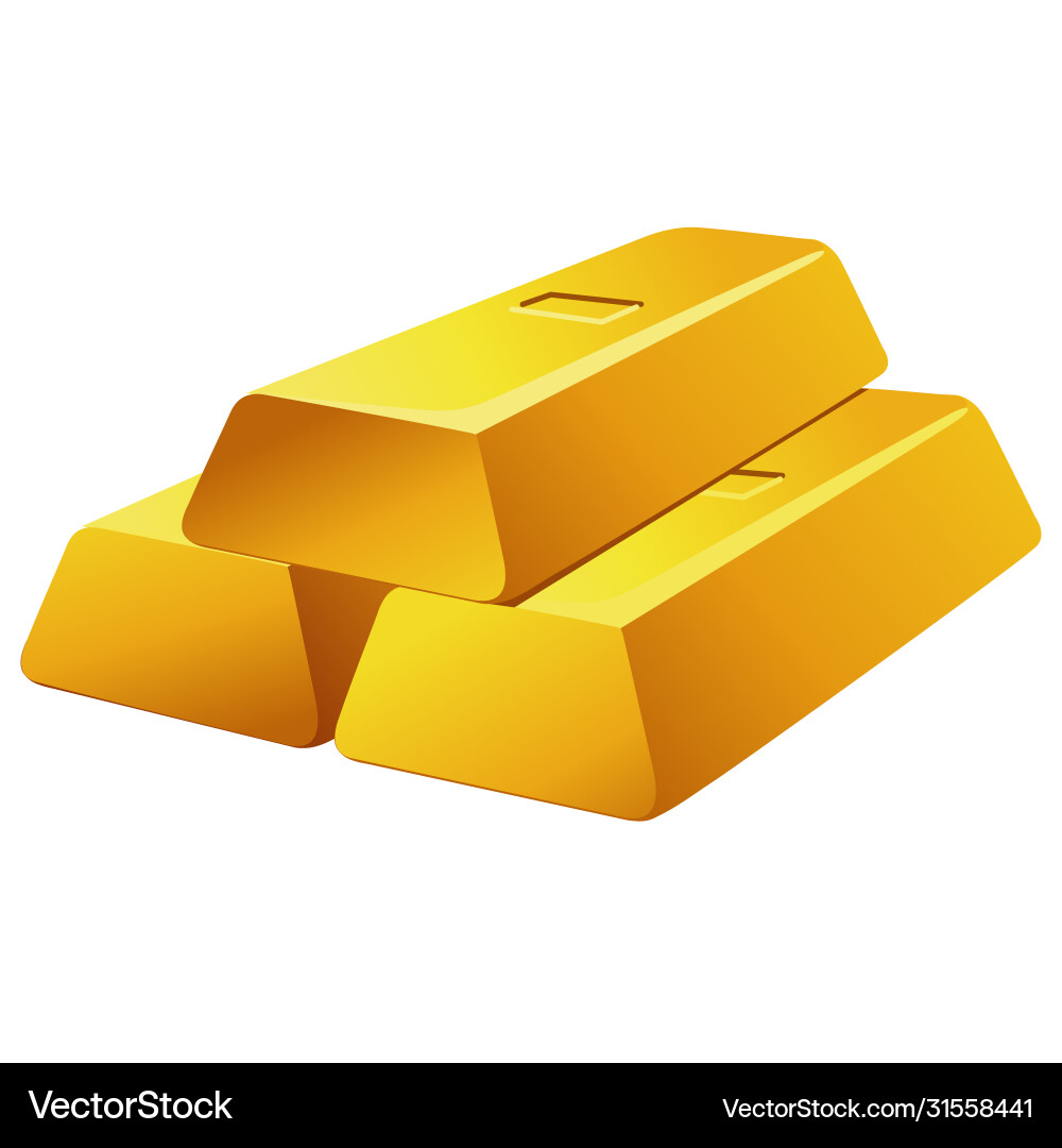 Golden bars Royalty Free Vector Image - VectorStock