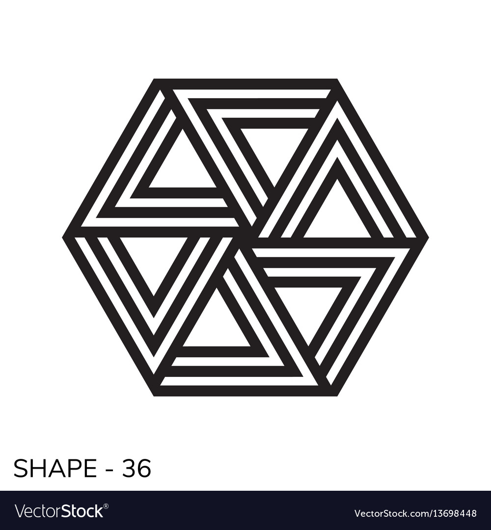 Simple geometric shape Royalty Free Vector Image