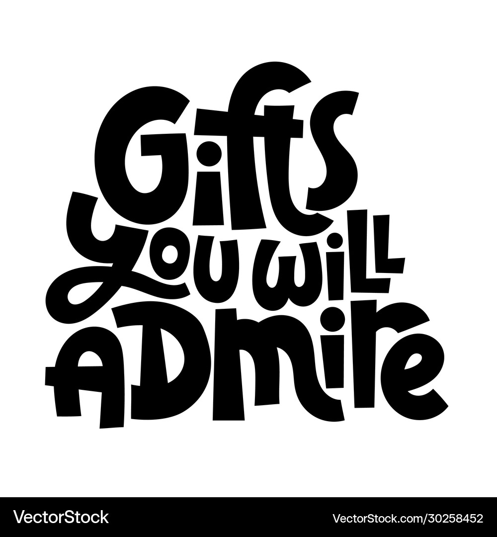 Gift shop lettering Royalty Free Vector Image - VectorStock