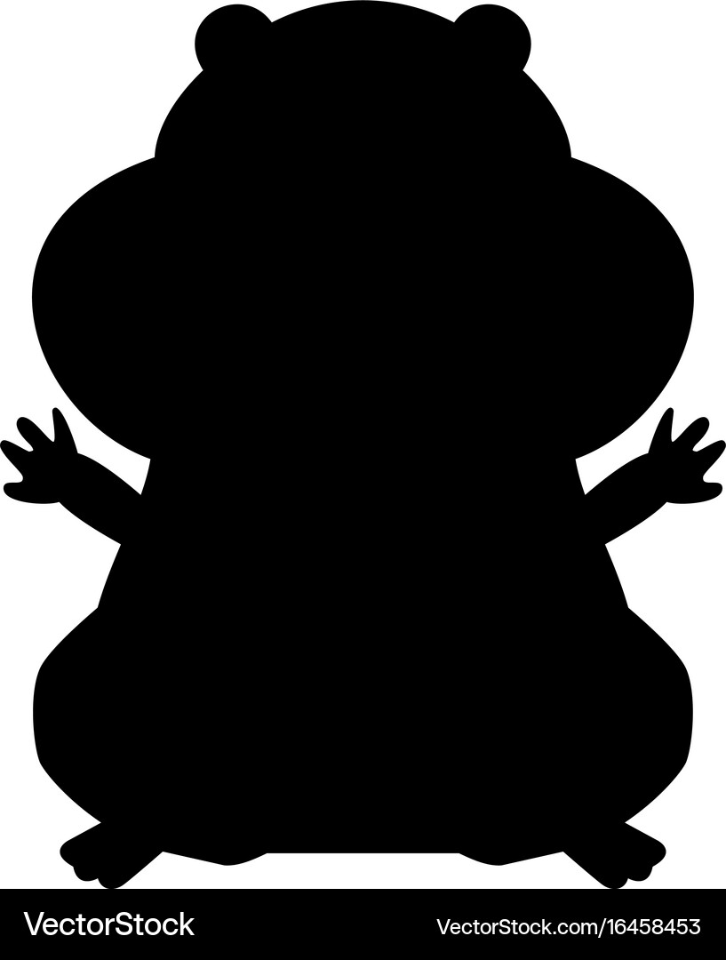 Hamster silhouette Royalty Free Vector Image - VectorStock