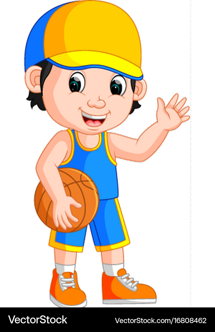 Cartoon basketball player Royalty Free Vector Image