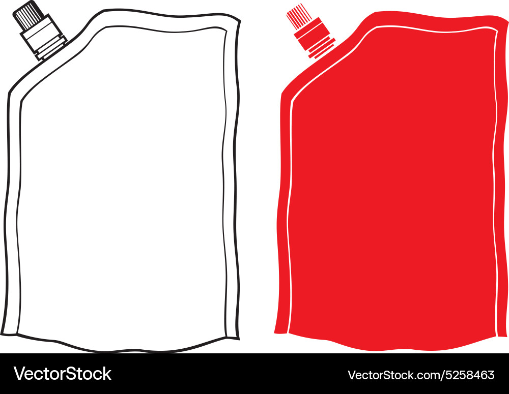 Food or drink pouch Royalty Free Vector Image - VectorStock