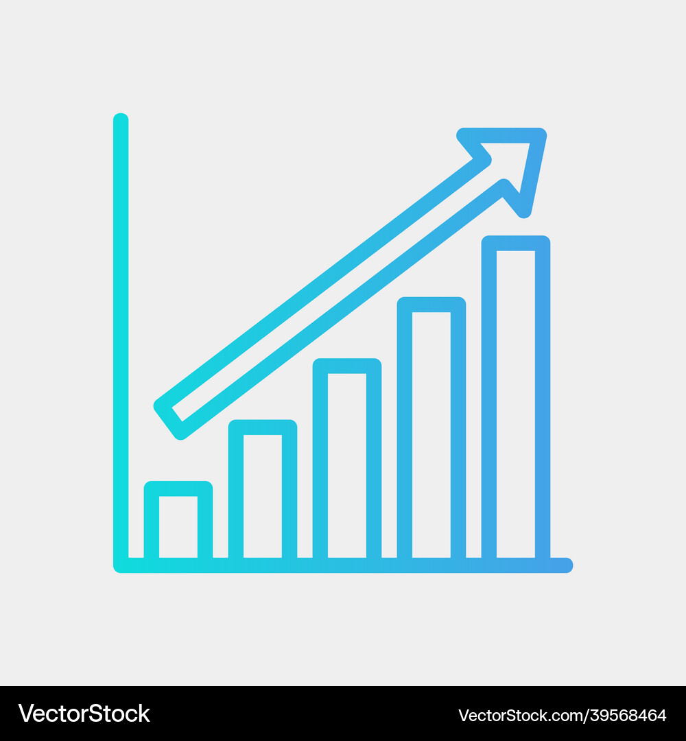 Profit icon in gradient style for any projects Vector Image