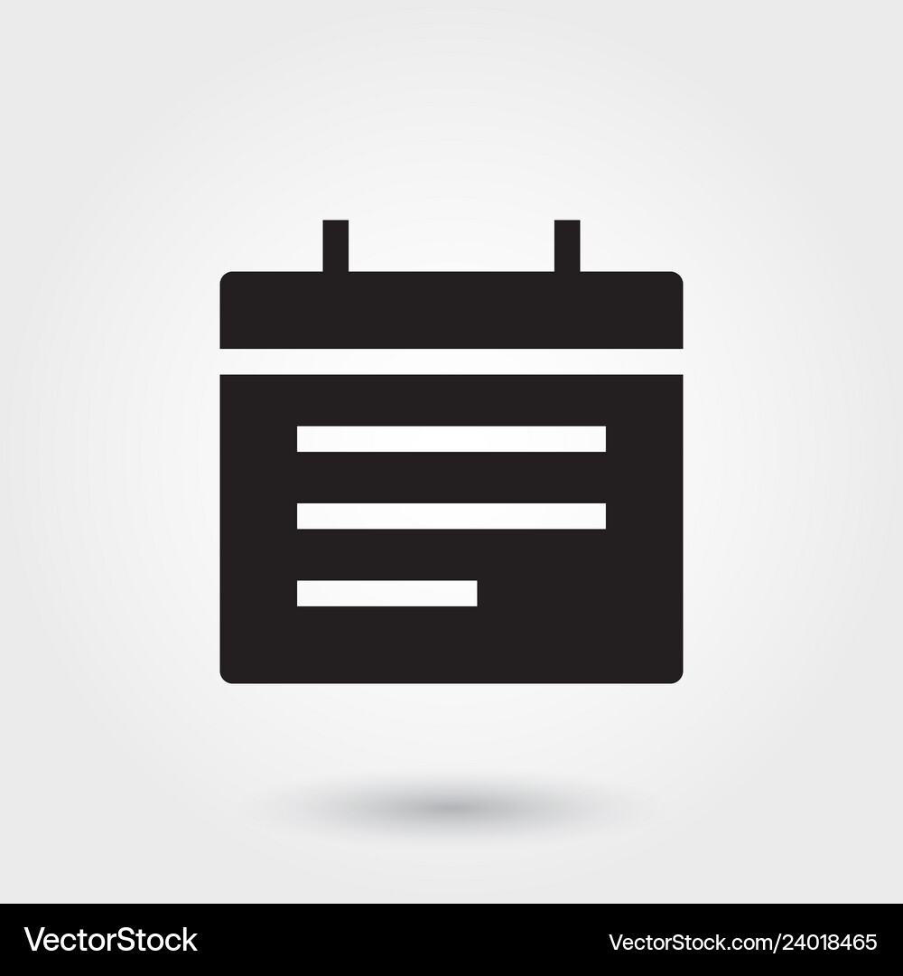 Event calendar schedule glyph icon for any Vector Image