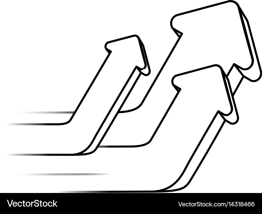 Arrow up increase Royalty Free Vector Image - VectorStock