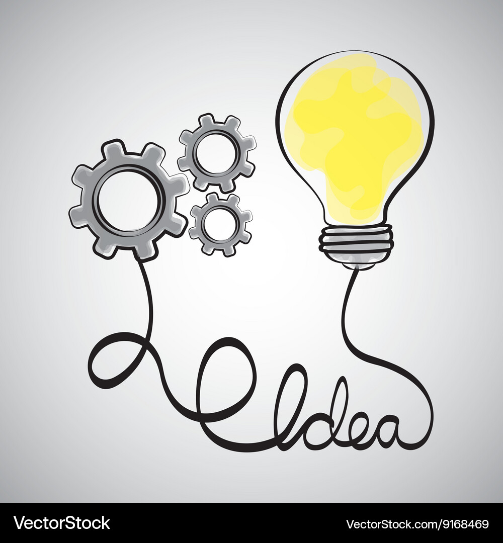 Idea design sketch icon white background Vector Image