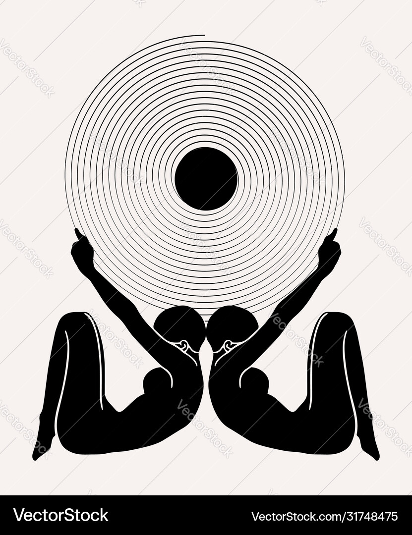 Hand drawn girls with ball Royalty Free Vector Image