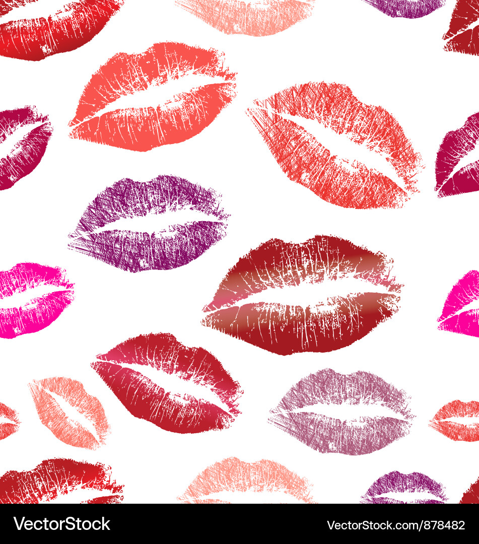 Seamless background Lips prints Royalty Free Vector Image