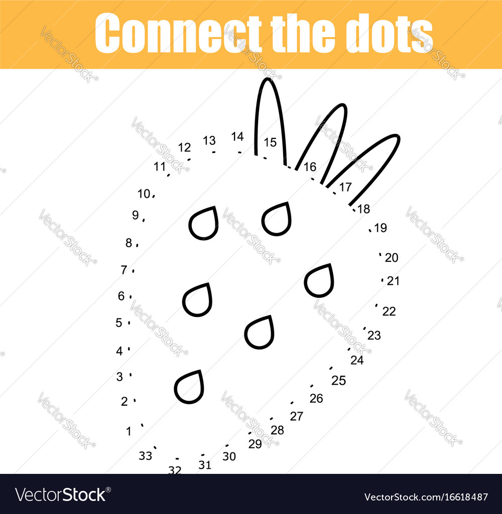 Connect the dots by numbers children educational Vector Image