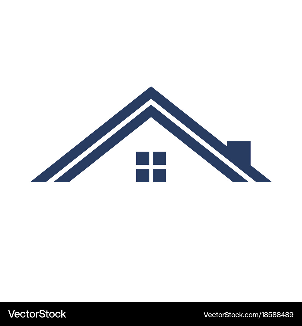 Minimalist roof simple graphic Royalty Free Vector Image