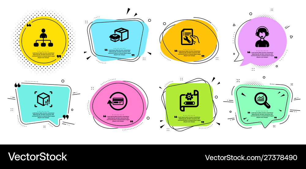 Data analysis augmented reality and cogwheel Vector Image
