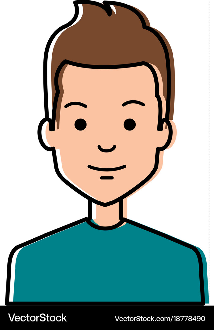 Young man avatar character Royalty Free Vector Image