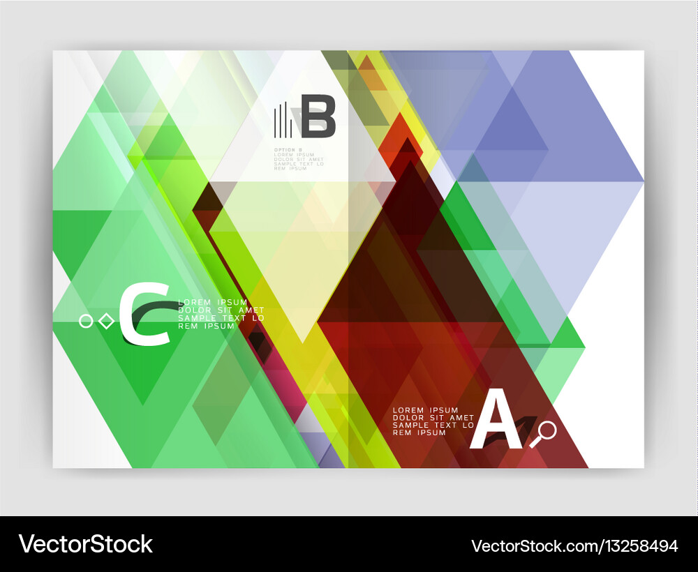 Abstract a4 brochure print template Royalty Free Vector