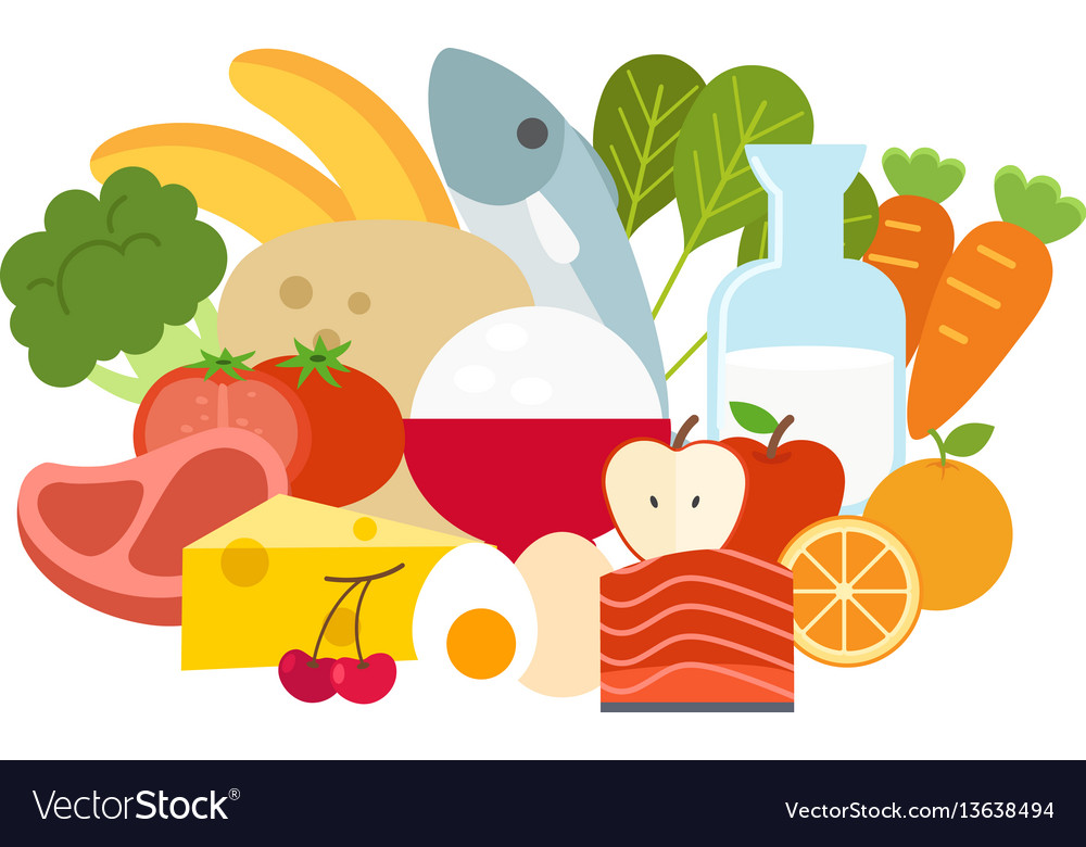 Healthy food concept Royalty Free Vector Image