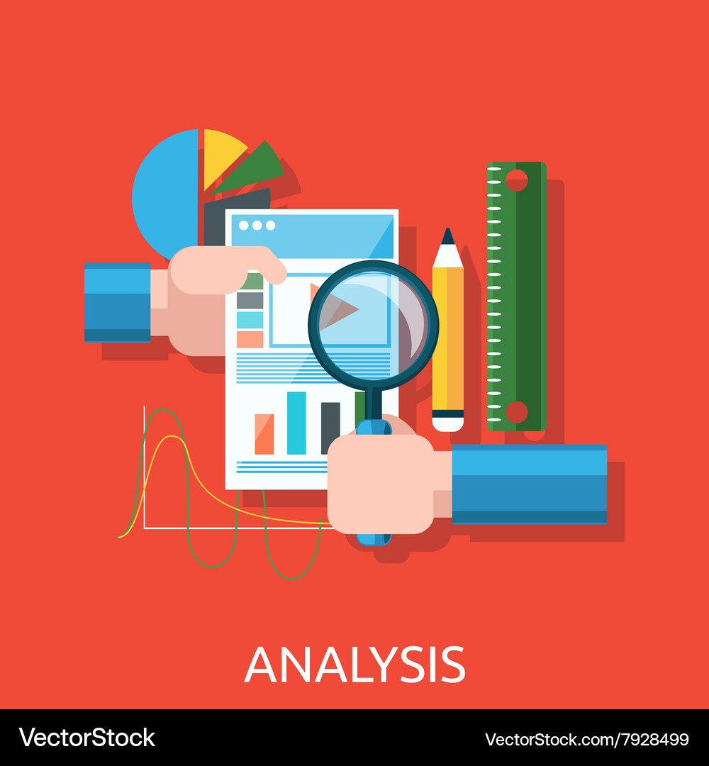 Analysis of actions infographic Royalty Free Vector Image