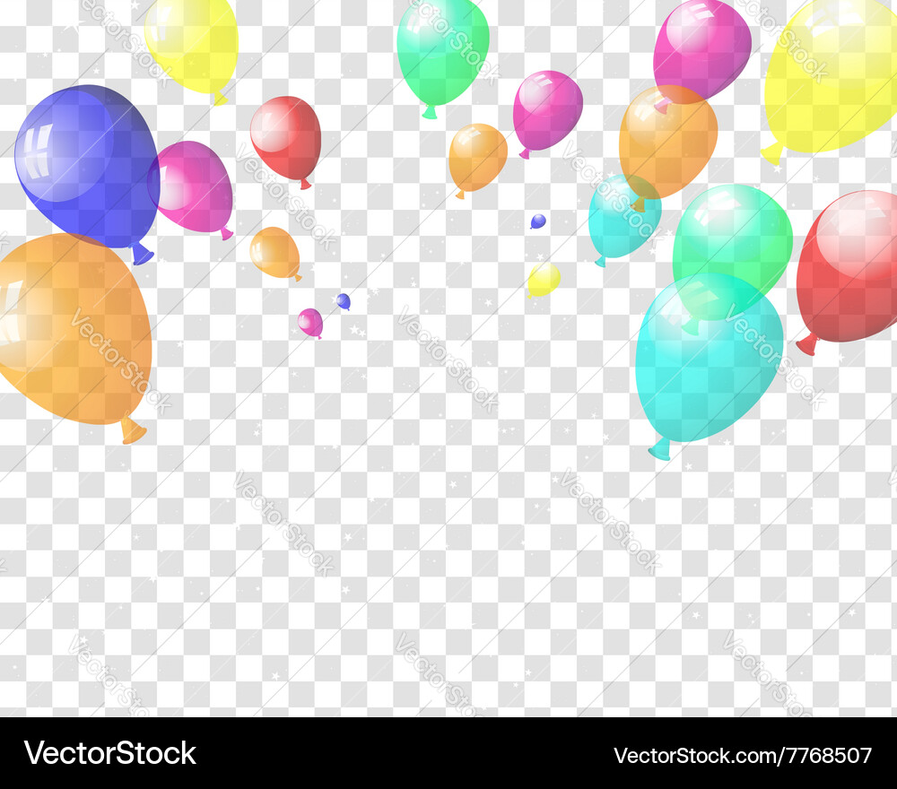 Transparent colorful balloons Royalty Free Vector Image
