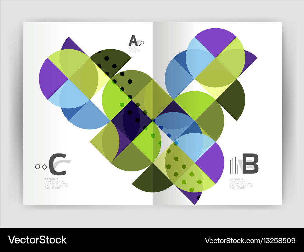Abstract a4 brochure print template Royalty Free Vector