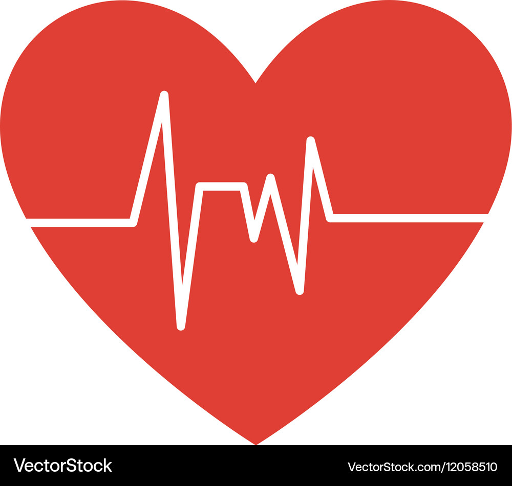 Healthy heart symbol isolated icon Royalty Free Vector Image