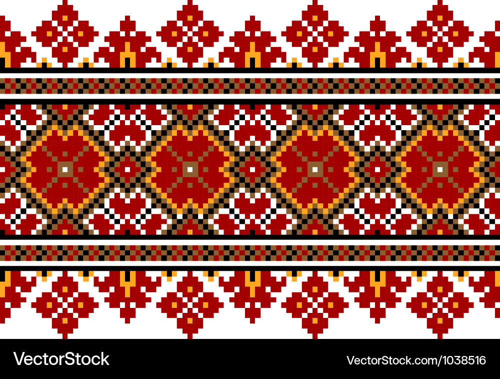 Ukrainian pattern ornament Royalty Free Vector Image