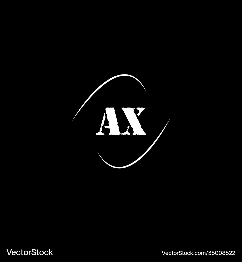 A x letter logo creative design on black color Vector Image