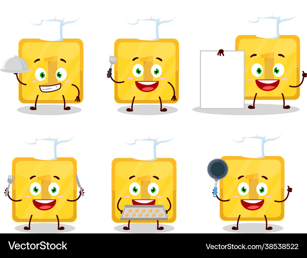 Cartoon character gold first button Royalty Free Vector