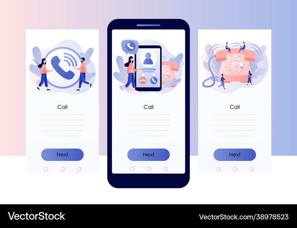 Phone call concept accept button decline button Vector Image