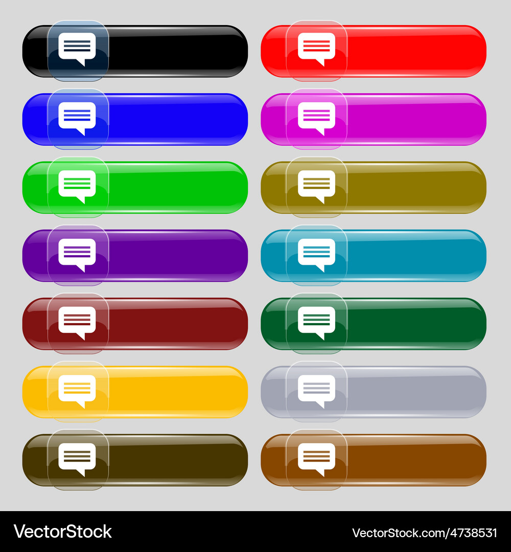 Speech bubble chat think icon sign set from Vector Image