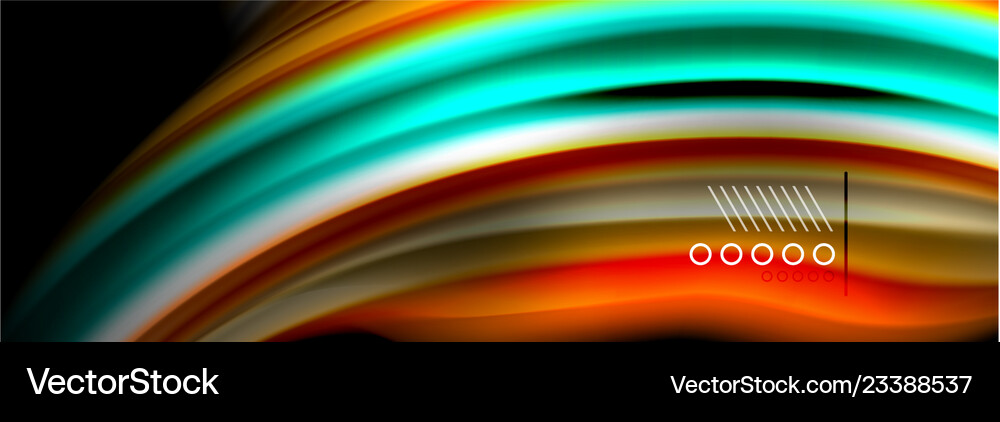Rainbow color fluid wave lines flow poster wave Vector Image