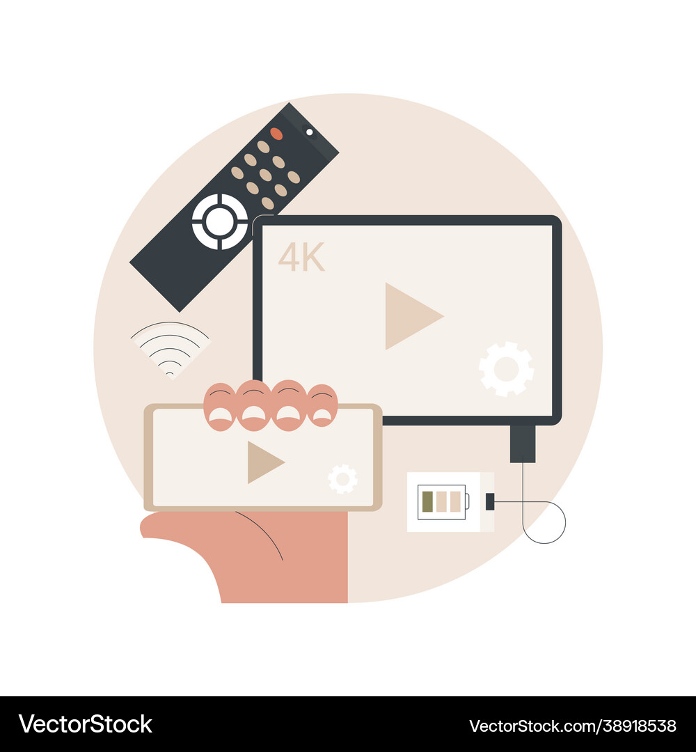 Smarttv technology abstract concept Royalty Free Vector