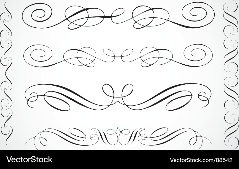 Flourishes Royalty Free Vector Image - VectorStock
