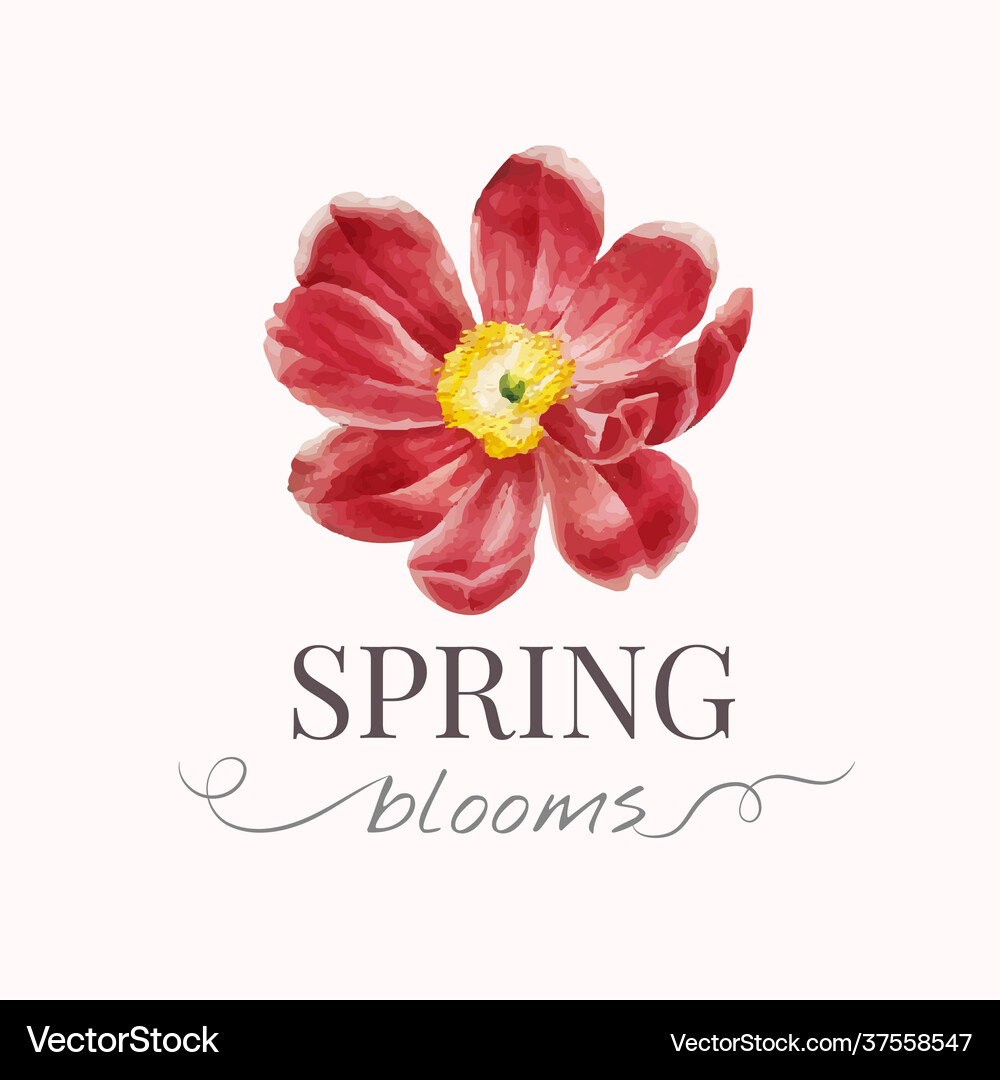Flower brand logo template Royalty Free Vector Image