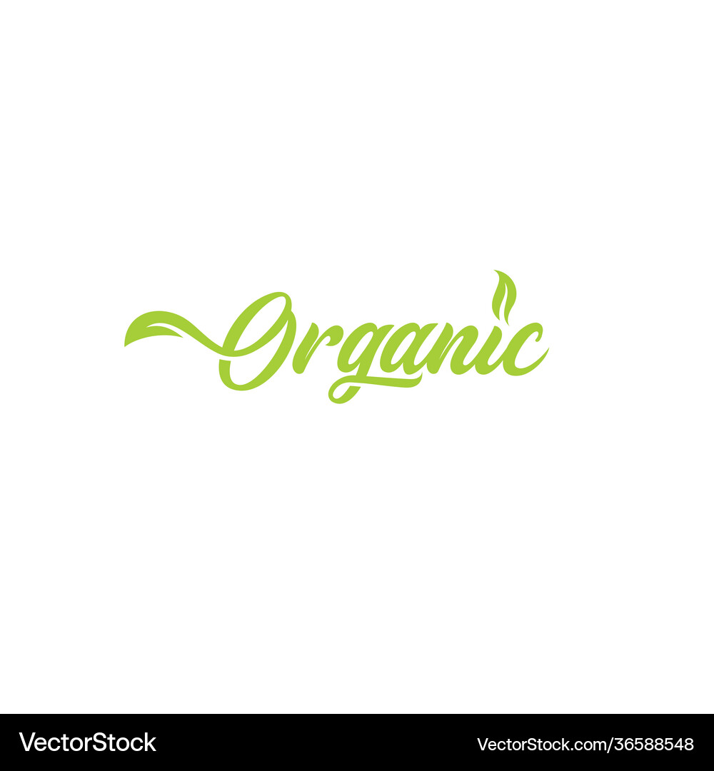 Organic lettering logo symbol Royalty Free Vector Image