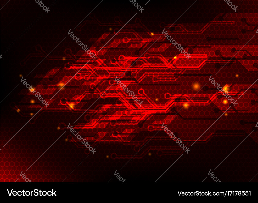 Red abstract technology concept background Vector Image