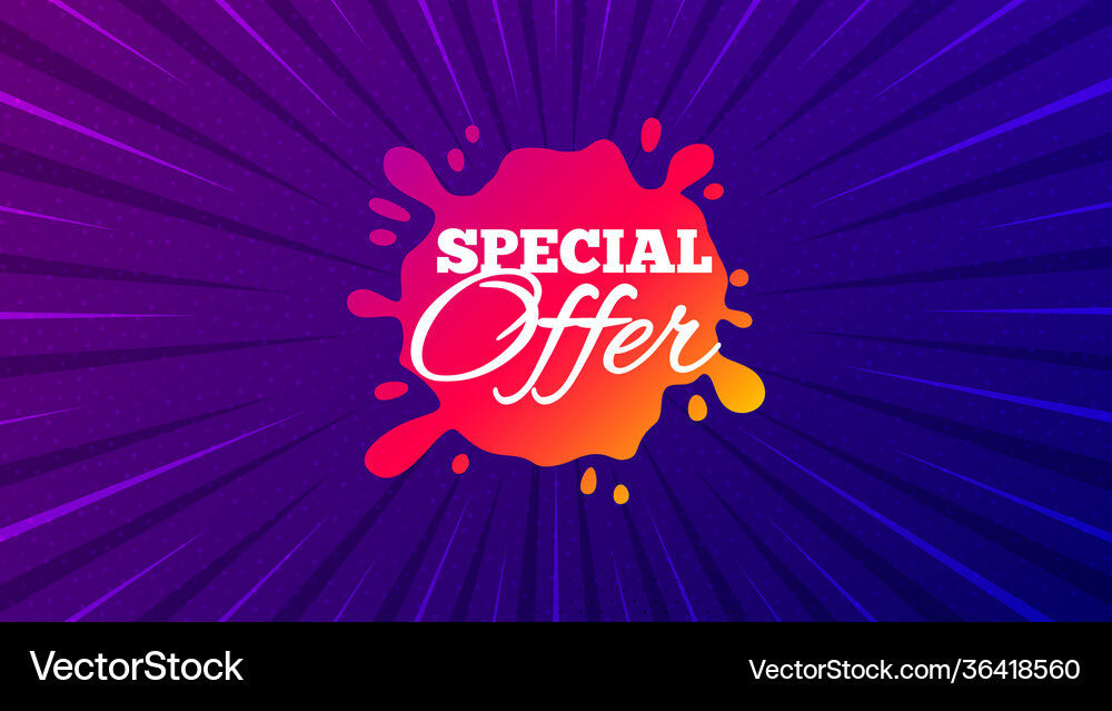 Special offer sticker discount banner shape Vector Image