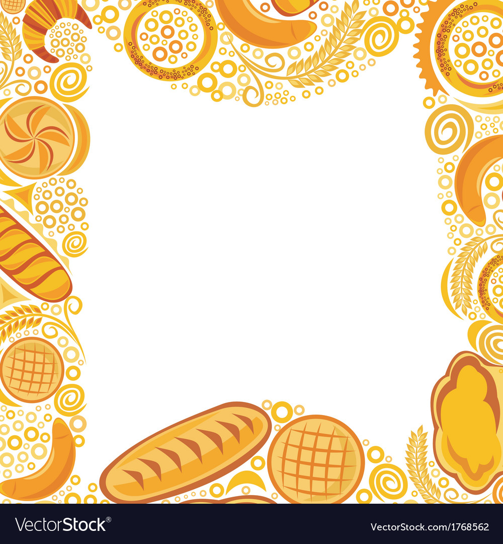 Bakery bread background Royalty Free Vector Image