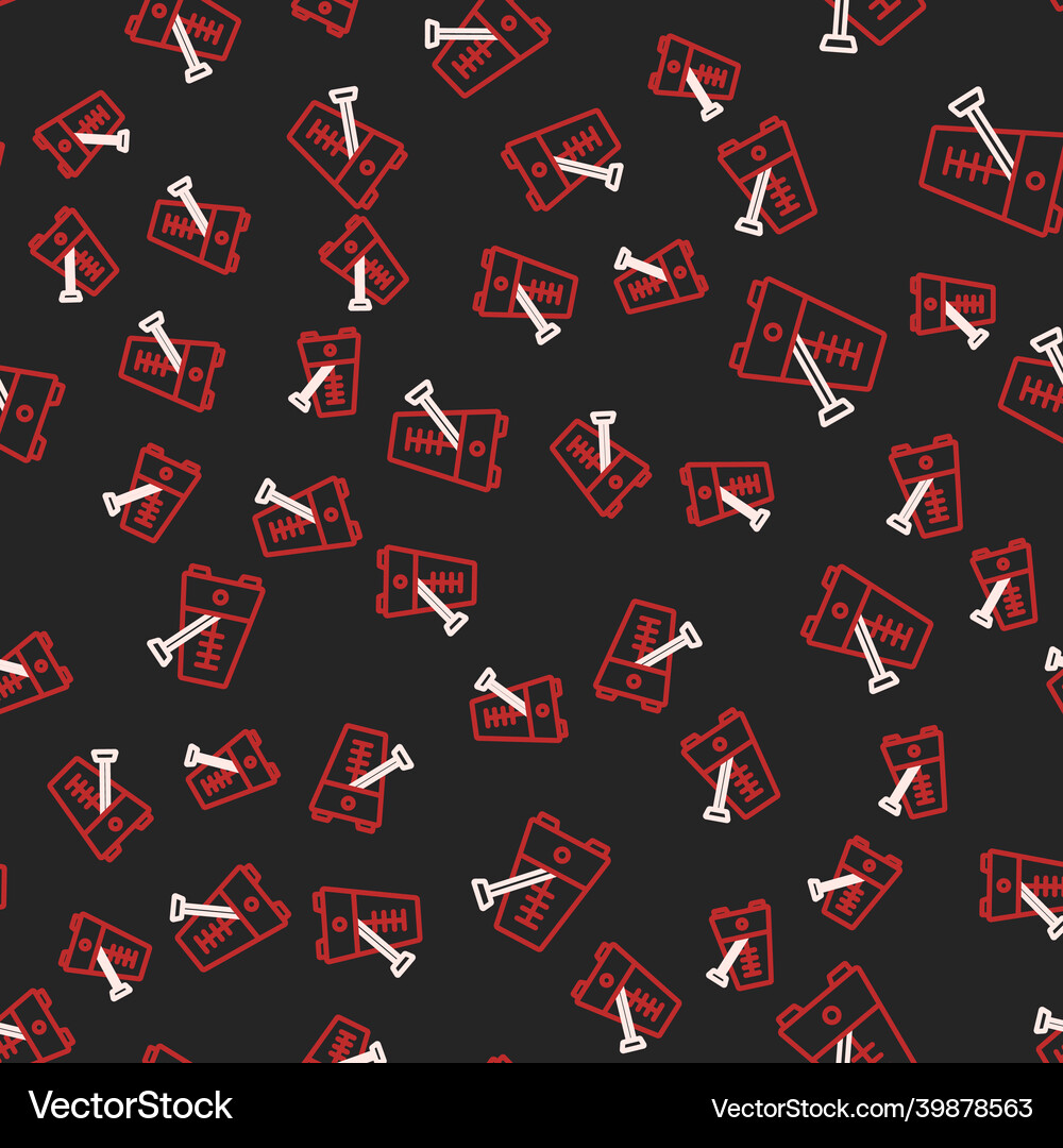 Line classic metronome with pendulum in motion Vector Image