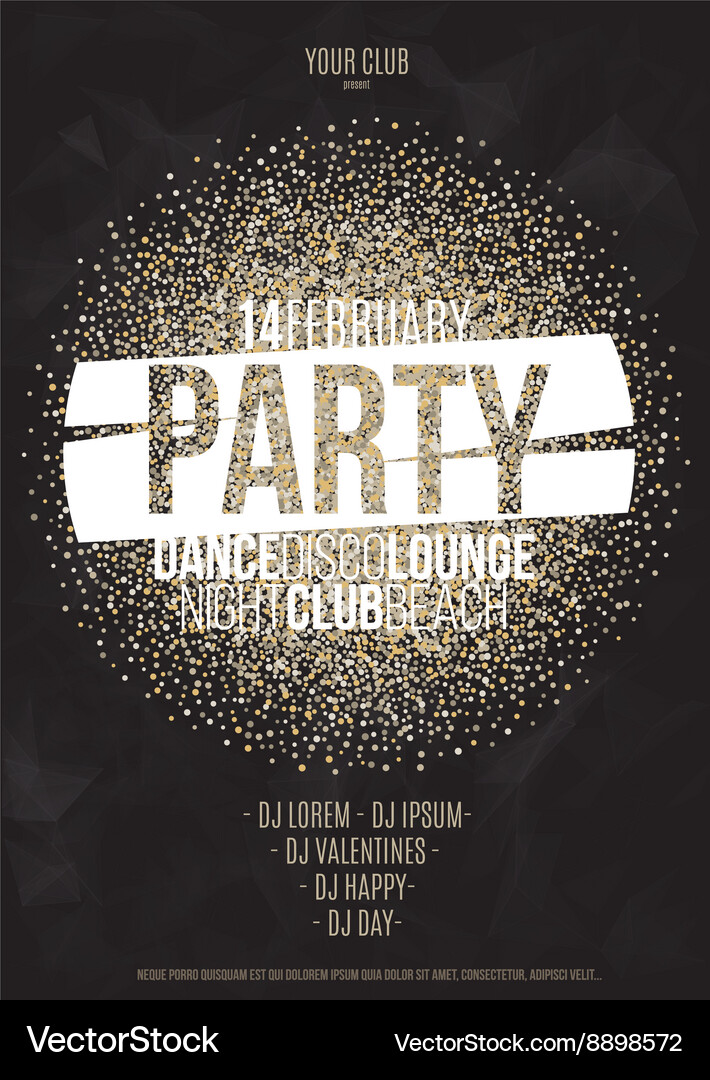 Lounge bar party poster background Royalty Free Vector Image