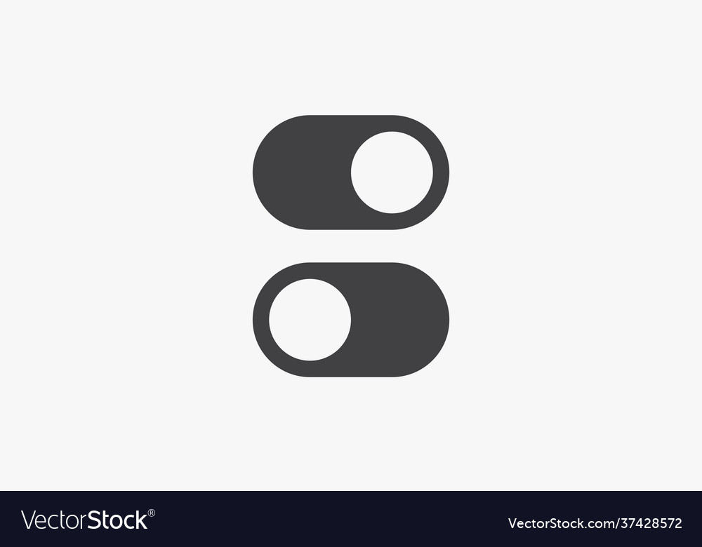 Enable disable button simple icon Royalty Free Vector Image Enable disable button simple icon Royalty Free Vector Image