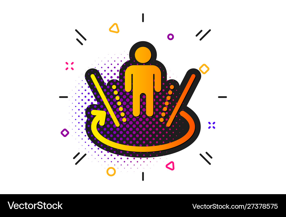 Augmented reality icon vr simulation sign 3d Vector Image