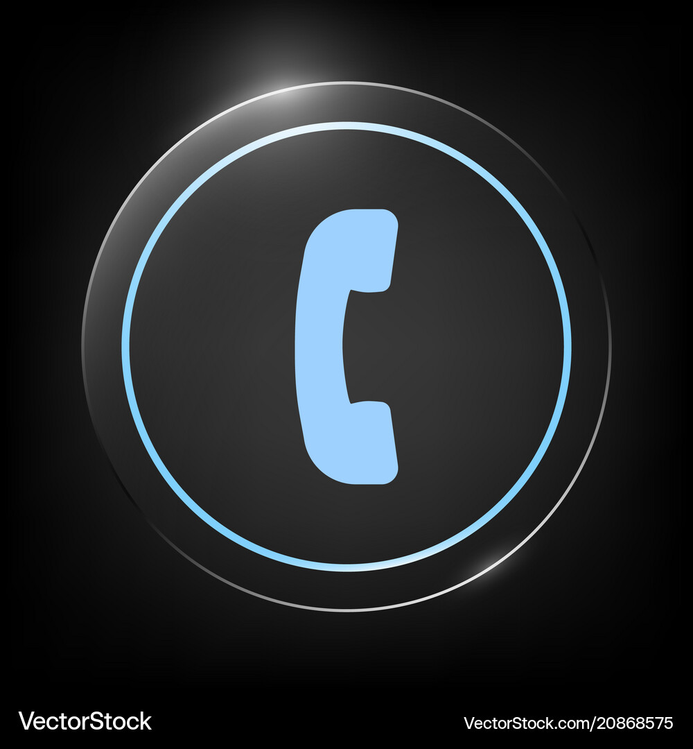 Telephone handset receiver symbol icon Royalty Free Vector