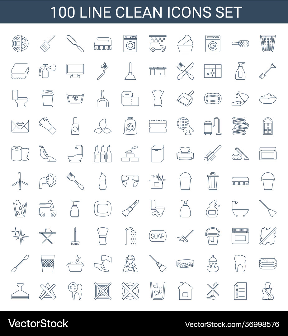 Clean icons Royalty Free Vector Image - VectorStock