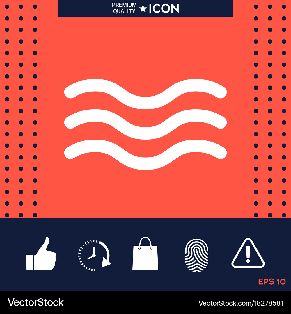 Wave icon Royalty Free Vector Image - VectorStock