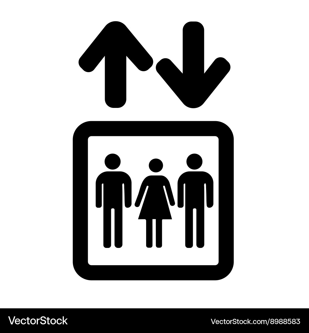 Lift or elevator symbol on white background Vector Image