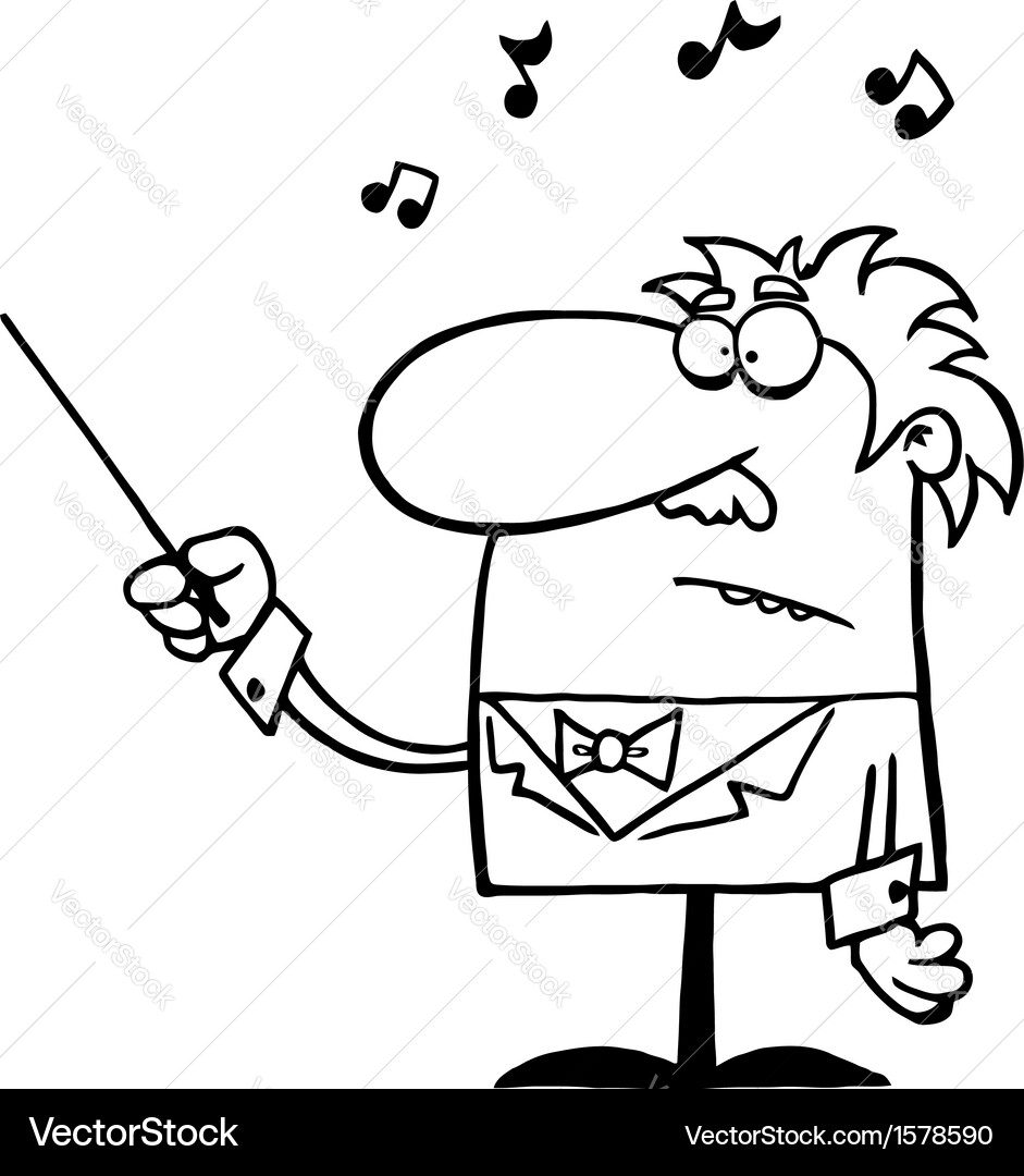 Conductor cartoon Royalty Free Vector Image - VectorStock