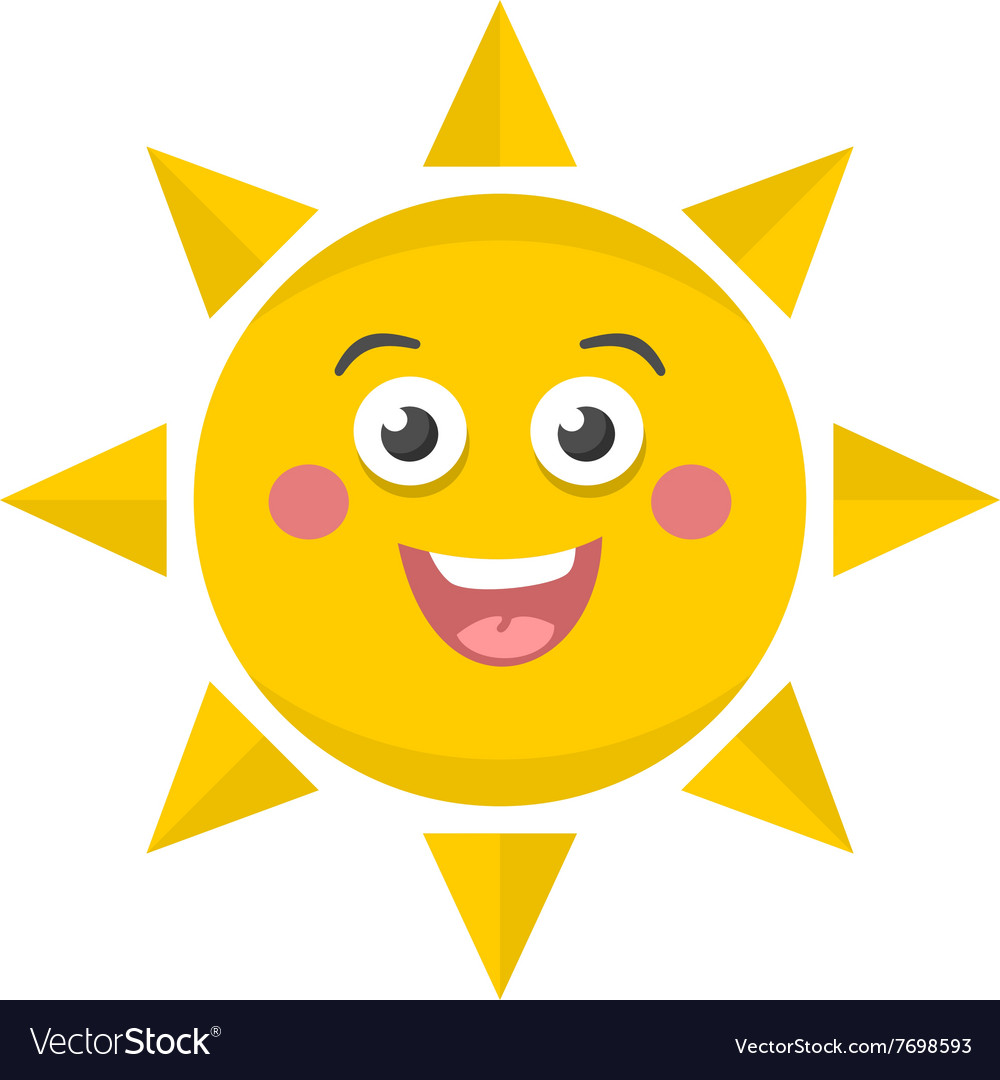 Funny sunny Royalty Free Vector Image - VectorStock