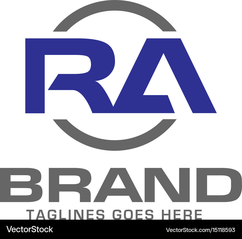 Letter ra logo design Royalty Free Vector Image