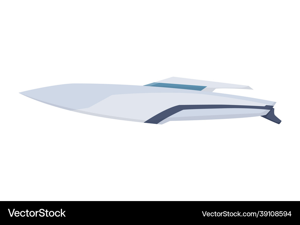 Water speedboat ship boat side view isolated Vector Image