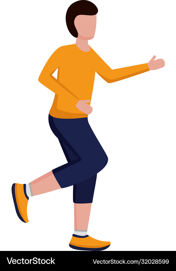 Man avatar running design Royalty Free Vector Image